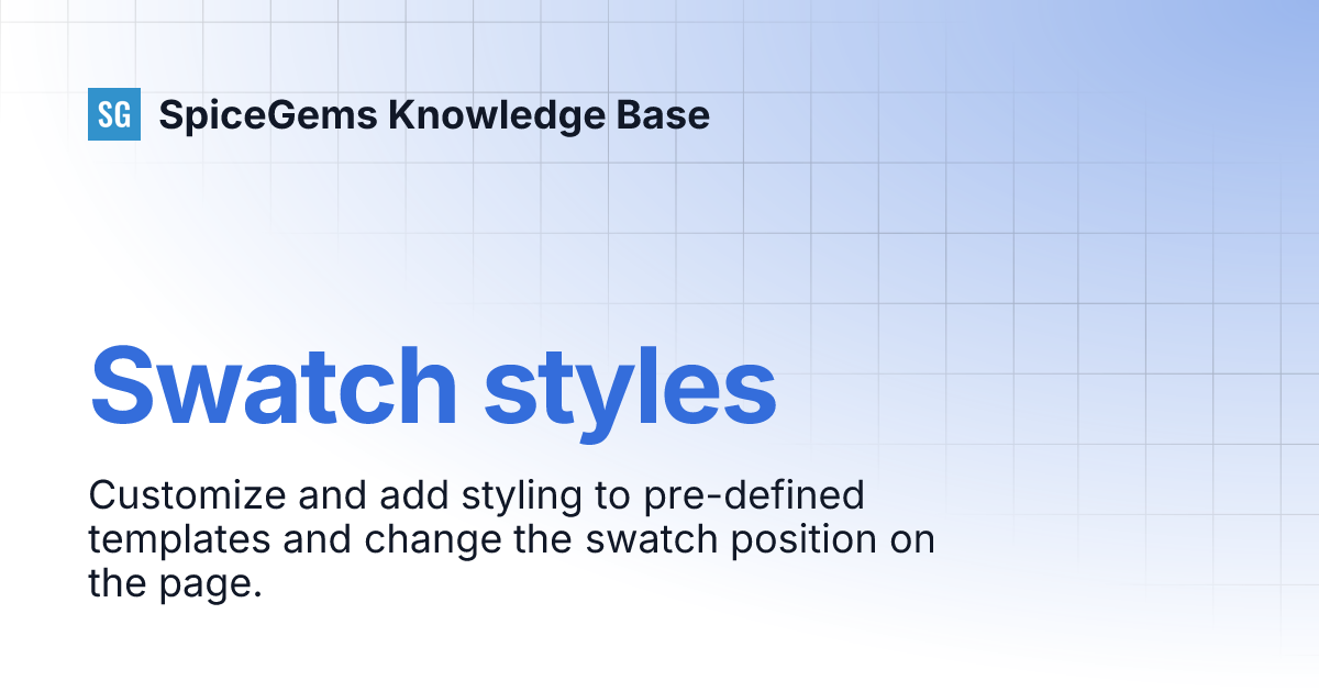 Swatch styles | EVS ‑ Easy Variation Swatches | SpiceGems Knowledge Base